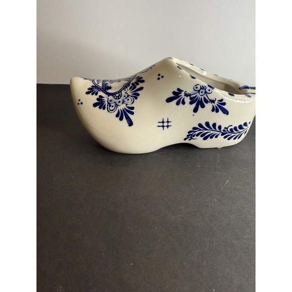 Delft | Art | Vintage Delft Blue Hand Painted Holland Ceramic Clog Shoe ...